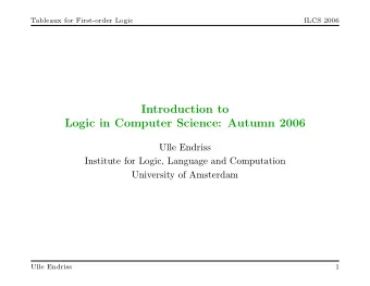 [PPT] - Model Generation for Quantified First-order Logic Formulas PowerPoint Presentation - 1024449