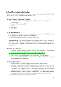 [PDF] - ORAL PRESENTATION GUIDELINES Congratulations on being accepted ...