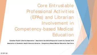 [PPT] - Presenter Overview of Entrustable Professional Activities for ...